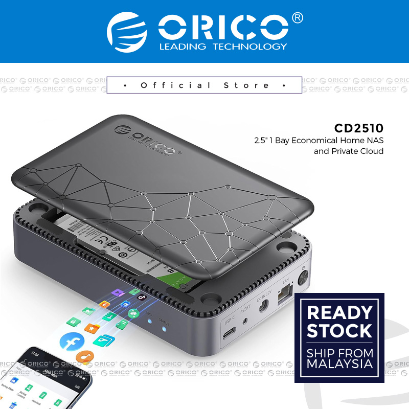 ORICO CD2510/CD3510 2.5/3.5" 1 Bay Economical Home NAS and Private Cloud | Shopee Malaysia