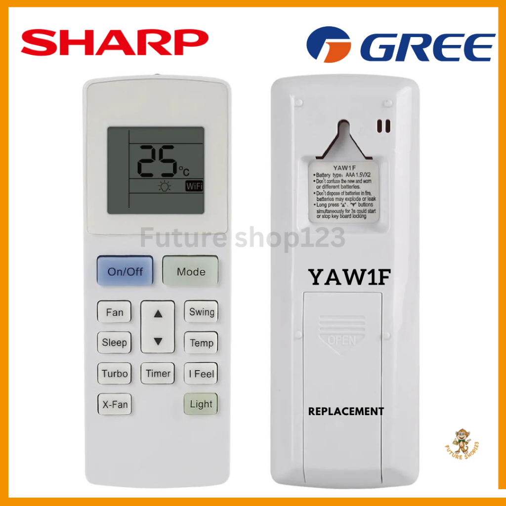 SHARP YAW1F 3074 AH-A9WCD AH-A 12 WCD AHA 9 WCD AIRCOND REMOTE CONTROL ...