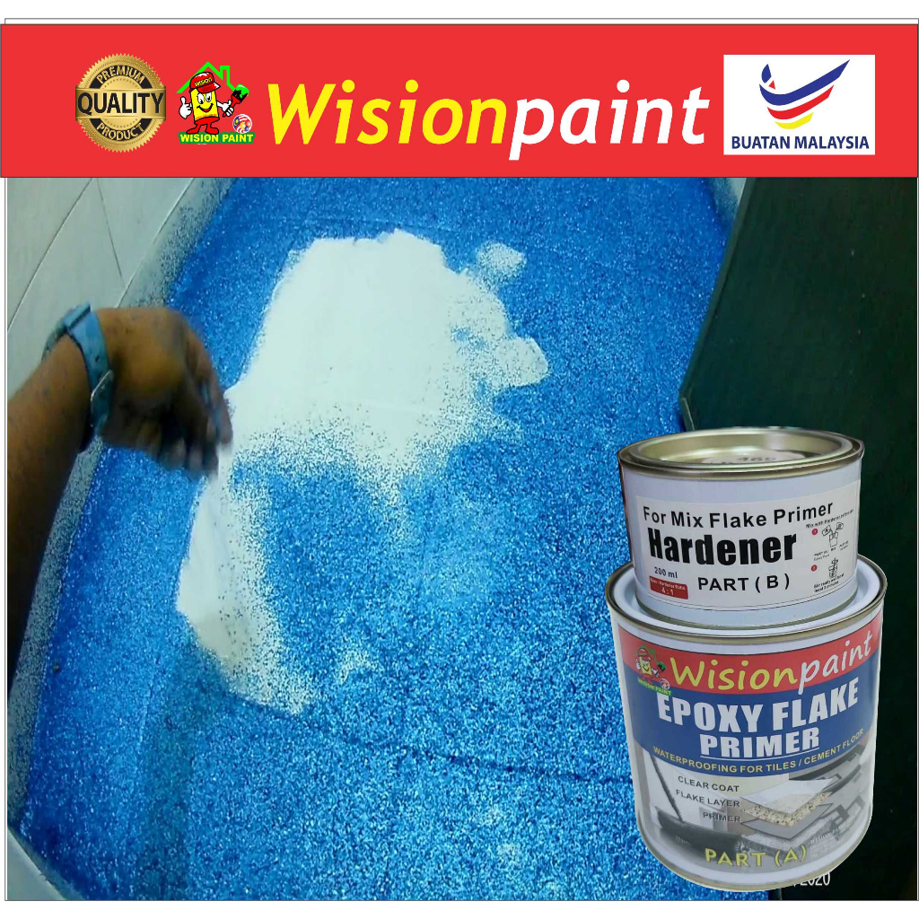 1L FLAKE PRIMER GREY Wp ( WITH HARDENER ) FOR FLAKEs COLOUR EPOXY ...