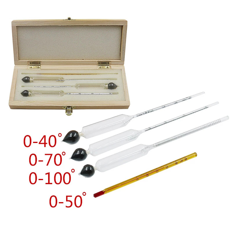 MKR 0-100% Hydrometer Tester Alcohol Meter Wine Concentration Meter ...