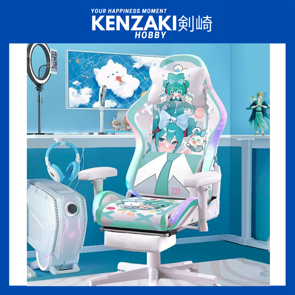 PINK LOVE SLXY HATSUNE MIKU ANIME GIRL GREEN PC GAMING CHAIR | Shopee ...