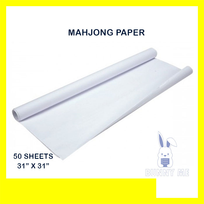 [BUNNY] MAHJUNG PAPER | KERTAS MAHJONG 50 SHEETS 31" X 31" | Shopee ...