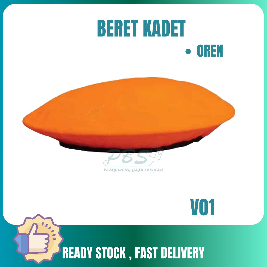BERET OREN - TOPI BERET KADET - V01 ( ACCESSORIES CADET ) | Shopee Malaysia