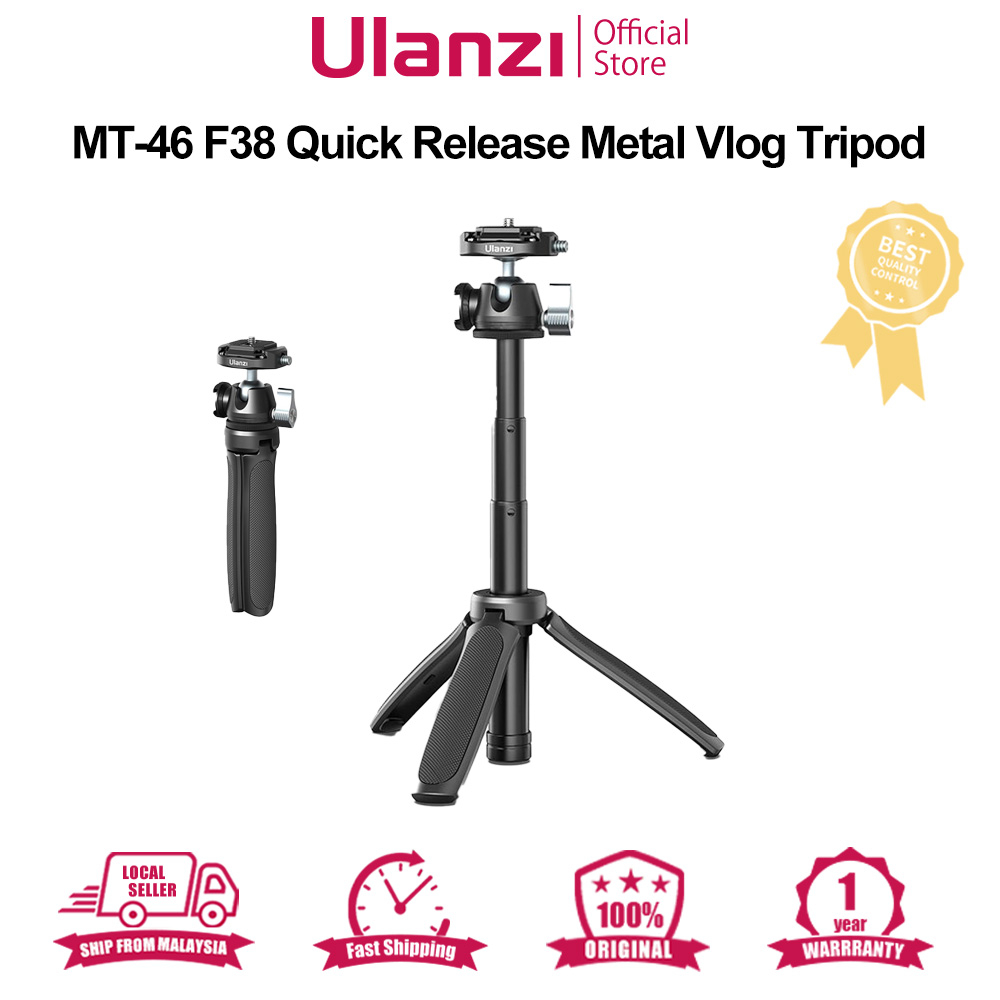 Ulanzi MT-46 Metal Vlog Tripod with F38 Falcam Quick Release Ball Head | Shopee Malaysia