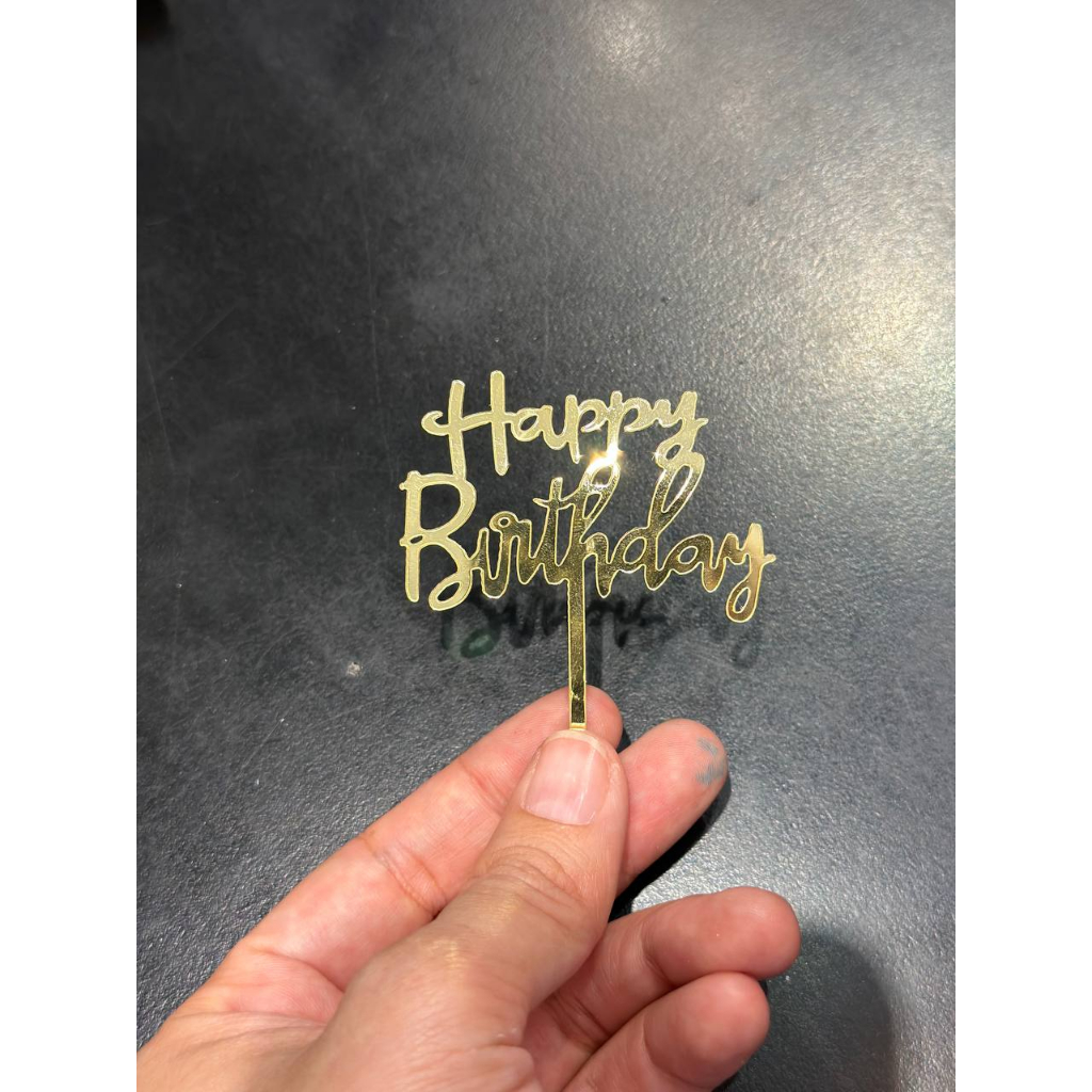 Acrylic Happy Birthday Cake Topper Birthday Party Baking Decoration ...