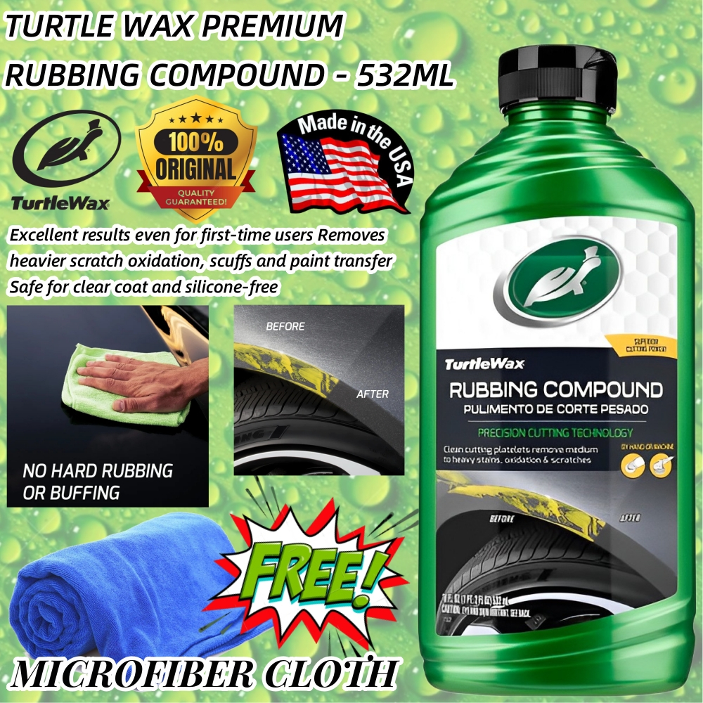 (100% ORIGINAL TURTLE WAX) Turtle Wax Premium Rubbing Compound / Grade ...