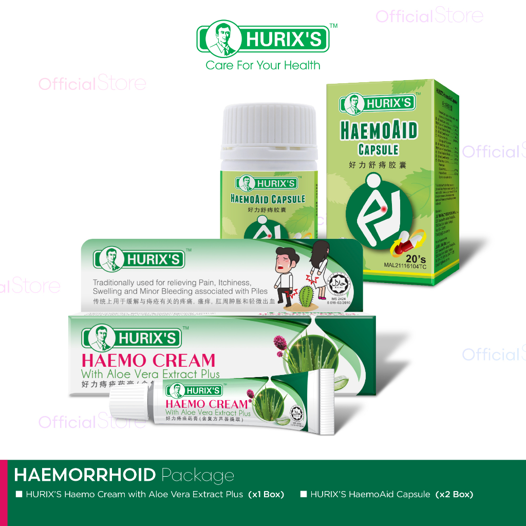 HURIX'S Haemorrhoid Package - capsule and cream - buasir | Shopee Malaysia