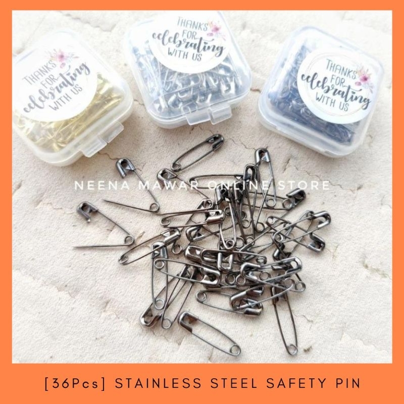 🇰🇷🇰🇷[36Pcs] Safety Pin tudung tajam anti karat | Shopee Malaysia