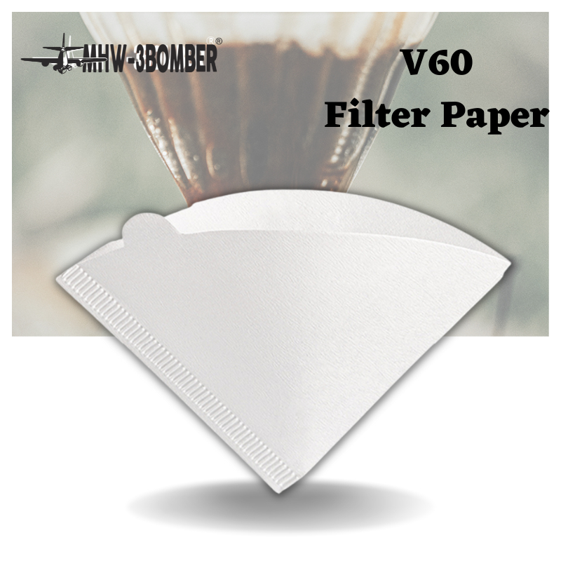 MHW-3BOMBER - 100pcs 40 pcs V Shape Filter paper Pour over filter paper ...