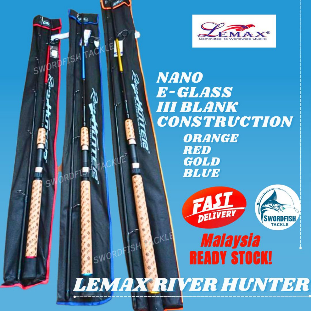 LEMAX RIVER HUNTER FISHING ROD(SPINNING)100% ORIGINAL LOCAL SELLER ...