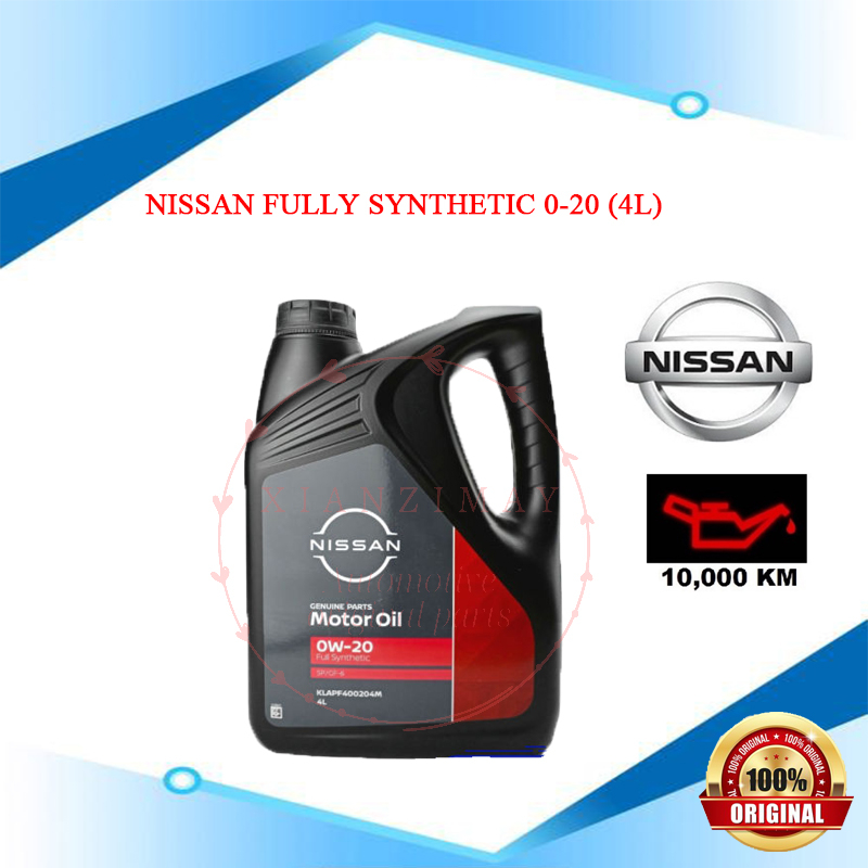 Original Nissan Fully Synthetic 0W20 Engine Oil 4L SN | Shopee Malaysia