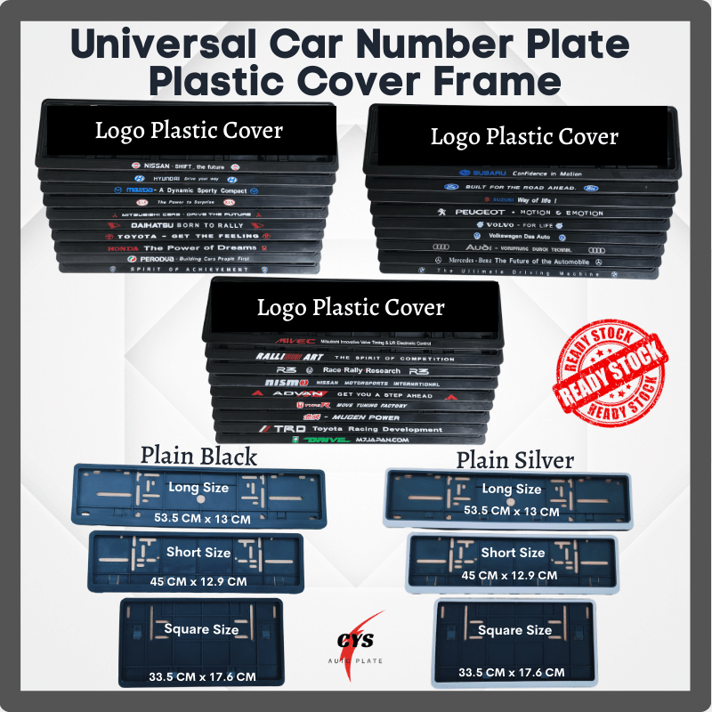 Universal Car Number Plate Plastic Cover Frame【Ready Stock‼️】/ Bingkai ...