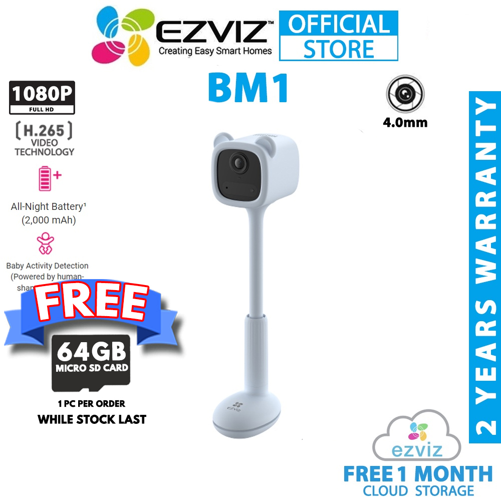 Ezviz Indoor Battery Powered BC2 BM1 CB2 Baby Monitor Cam Full HD 1080P ...