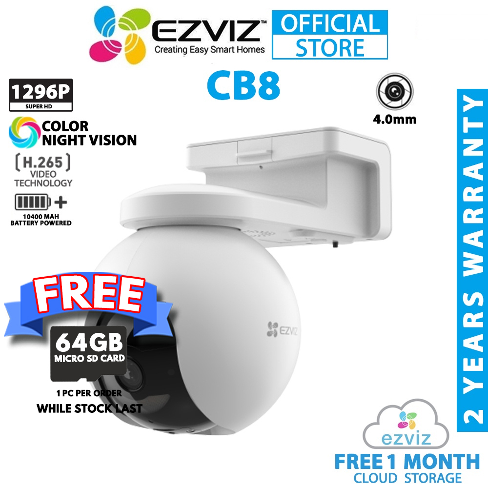 Ezviz Outdoor CB8 3MP HB8 4MP EB8 4G LTE 3MP Pan/Tilt Two Way Talk ...