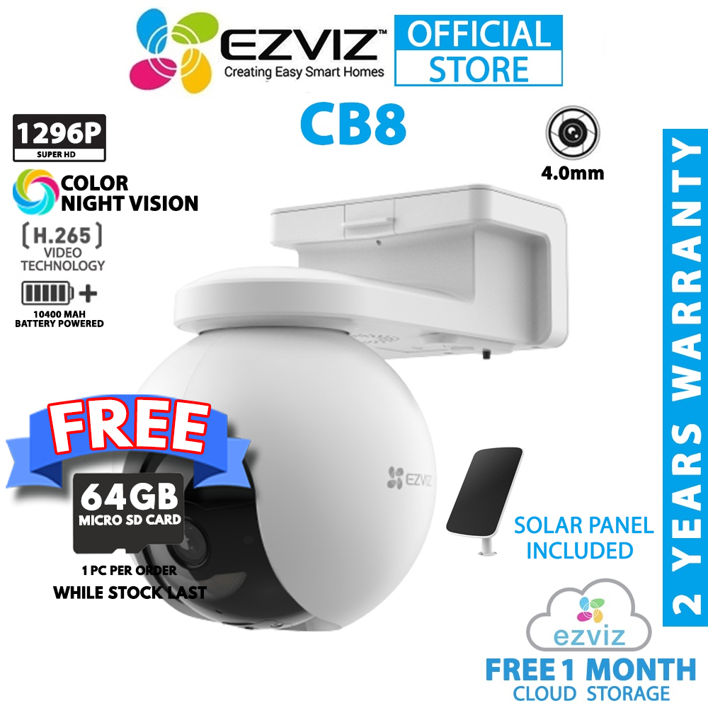 Ezviz Outdoor CB8 3MP HB8 4MP EB8 4G LTE 3MP Pan/Tilt Two Way Talk ...