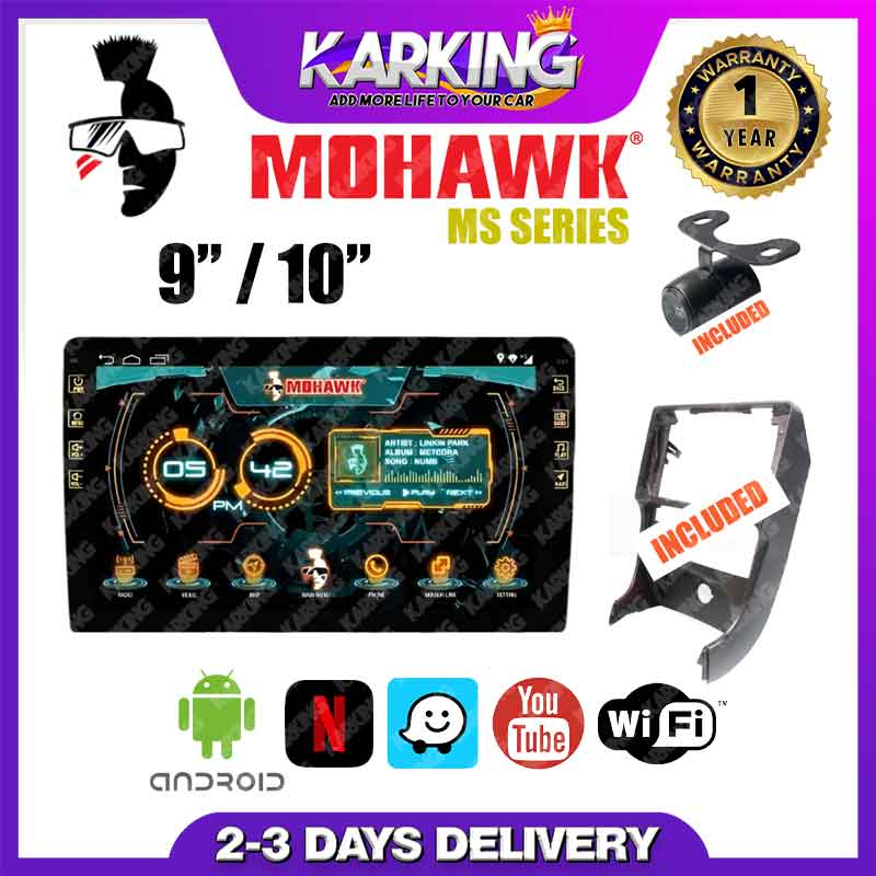 Mohawk FREE CASING + REVERSE CAMERA MS Series Car Android Player QLED 1 ...