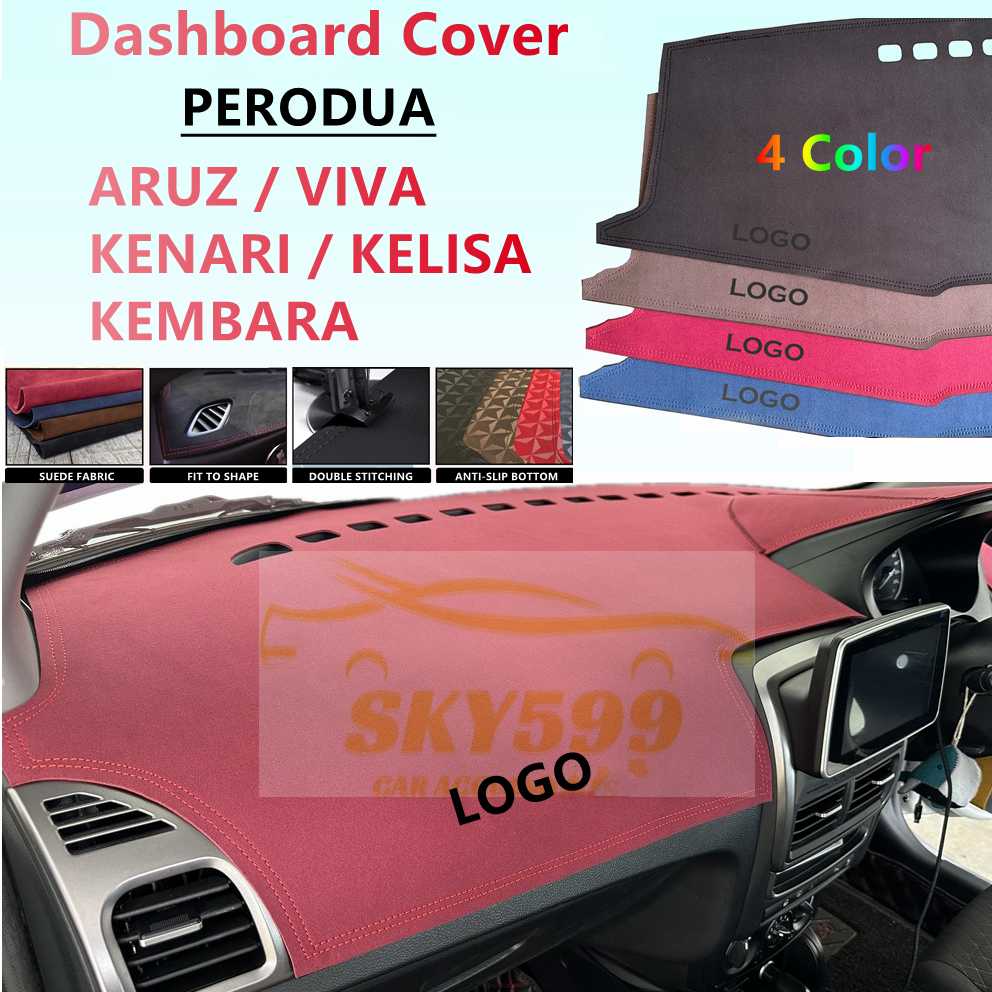 Perodua Car dashboard cover high quality Suede Color model ARUZ Viva ...