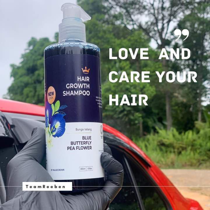 Hair Growth Shampoo (shampoo viral), Rambut uban, Shampoo bunga telang ...
