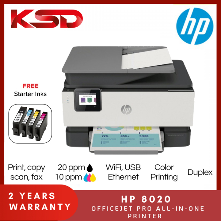 HP OFFICEJET PRO 8020 All-in-One Printer (Print, Copy, Scan & Fax ...