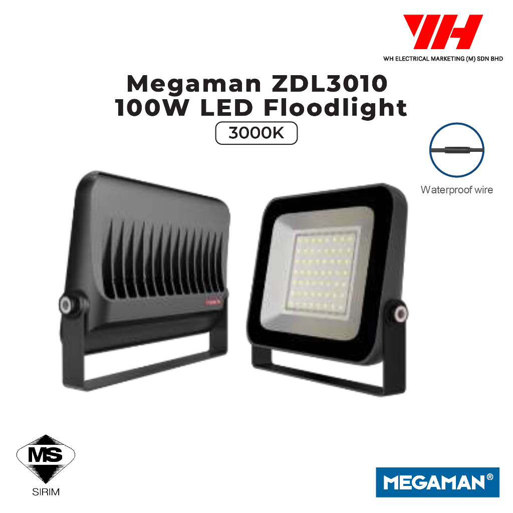 MEGAMAN 100W LED FLOODLIGHT/Heavy-Duty Quality Super Bright LED Flood ...