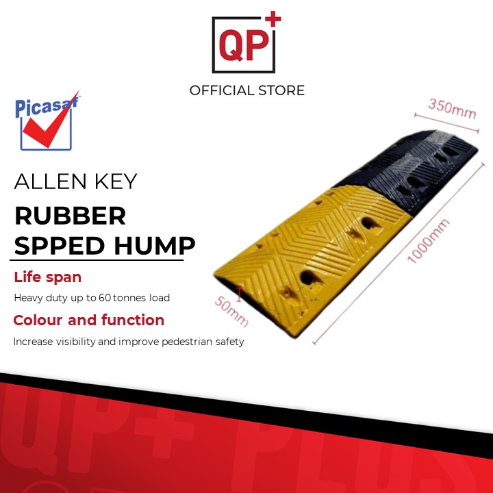 PICASAF RUBBER ROAD HUMP END 500X300X50MM | BONGGOL JALAN GETAH ...