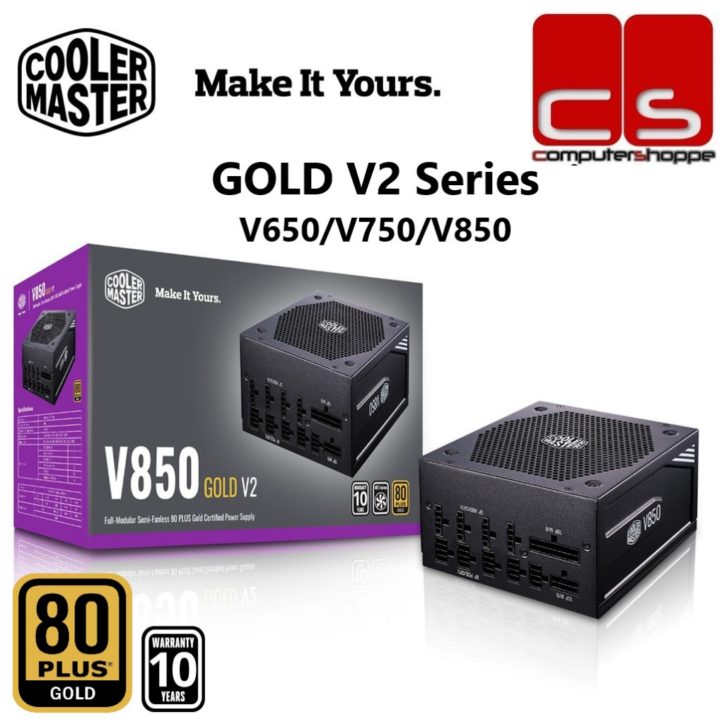 Cooler Master V GOLD V2 Series 80+ Gold Modular Power Supply - V650 ...