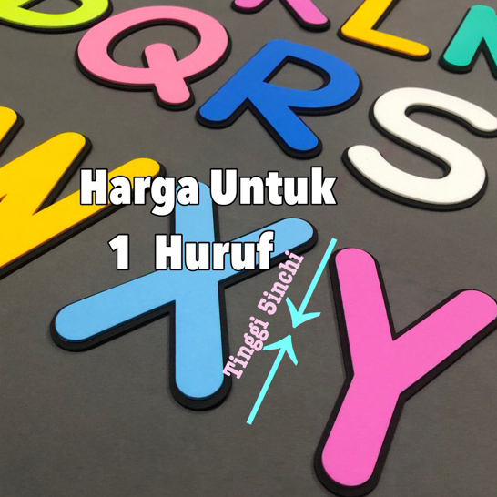 Eva Foam Craft Alphabet A-Z & Number Single Selection(Harga Untuk satu ...