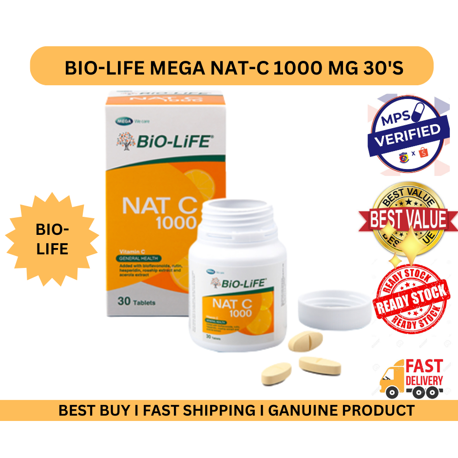 BIO-LIFE MEGA NAT-C 1000 MG 30'S | Shopee Malaysia