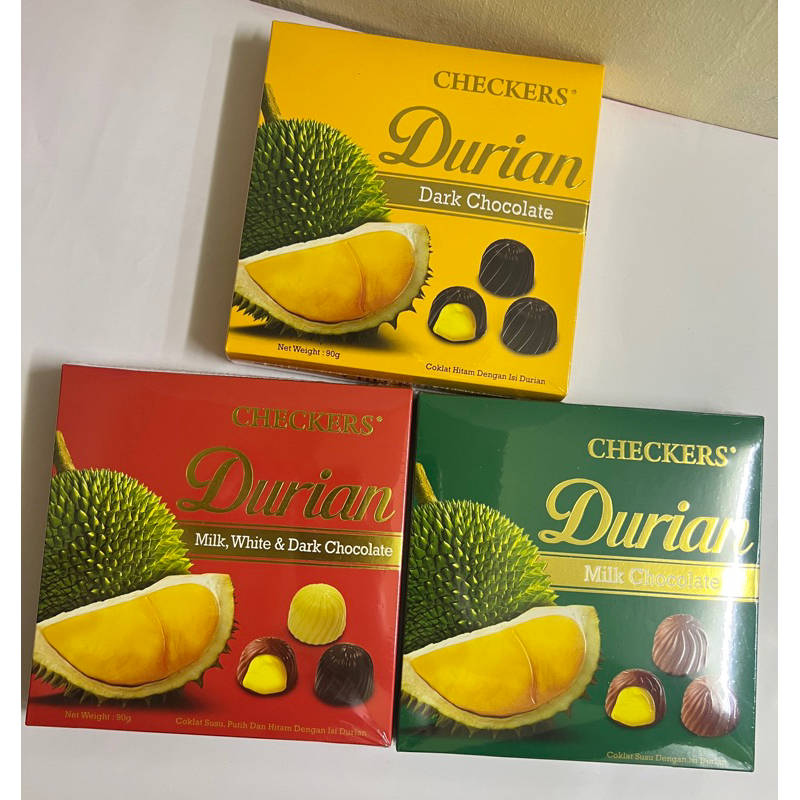 CHECKERS DURIAN CHOCOLATE 90G | Shopee Malaysia