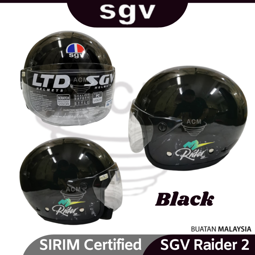SGV Rider 2 Helmet 100% Original Rider 2 Design 2023 Topi Keledar Motor ...