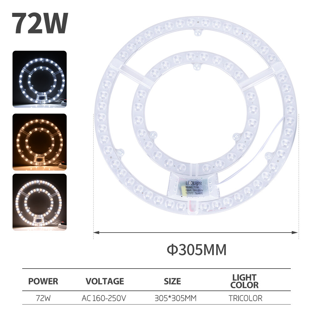 Magnet Light 24W 36W 48W 72W LED Circular Module Ring Lights Tube ...