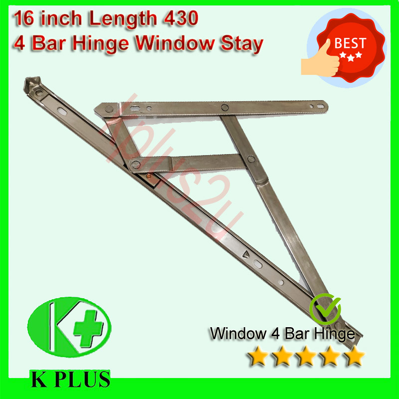 2pcs Friction Stay 16inch Window Stay 4 Bar Hinge Tingkap Engsel 铝窗铰链 ...