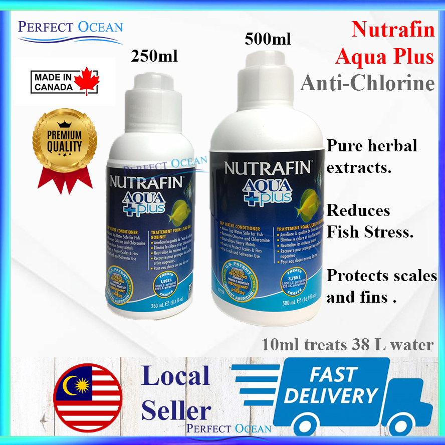Nutrafin Aqua Plus Premium Anti Chlorine Water Conditioner Anti Klorin ...