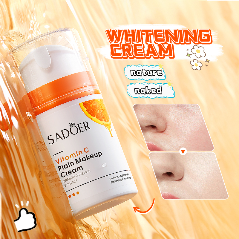 Sadoer Vc Tone up Cream lazy Plain Face Cream Vitamin C makeup Moisture Toning Light Cream bb ...