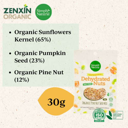 Simply Natural Dehydrated Organic Pine Nut Seed Mix 30g (DAILY PACK ...