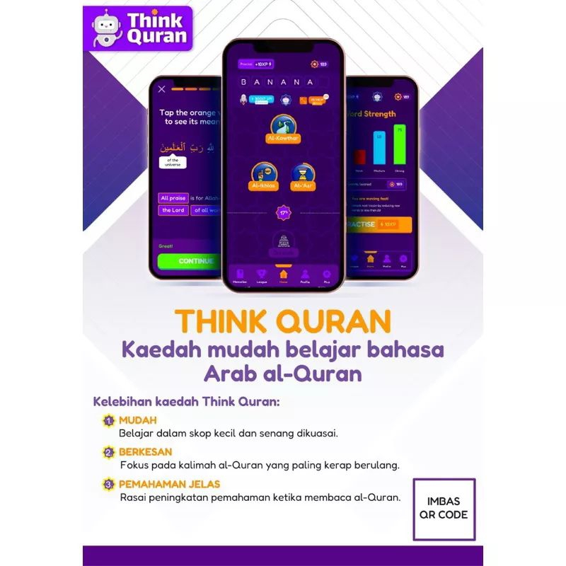 Think Quran Life Time Premium User Cara Mudah Belajar Arab Quran melalui Aplikasi Easy Learning ...