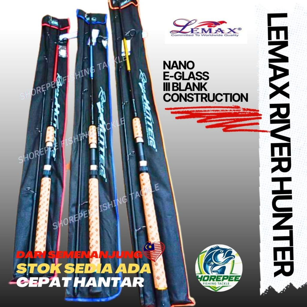 LEMAX RIVER HUNTER FISHING ROD(SPINNING)100% ORIGINAL STOK READY ...