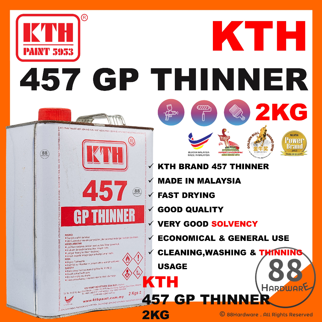 Kth 2kg thinner / thinner 2k / cat kereta 2k bancuh cat paint / thinner ...