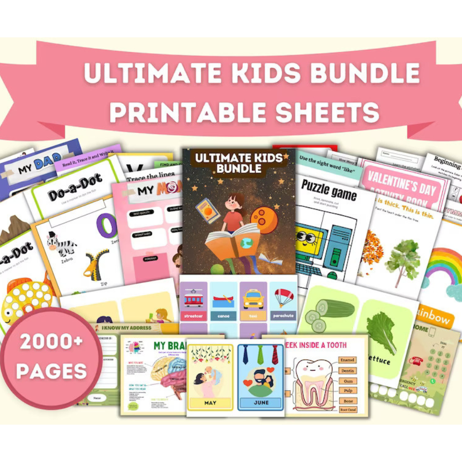 A310 – [PDF] Preschool Pre-K + Kindergarten Learning Bundle 2000 ...