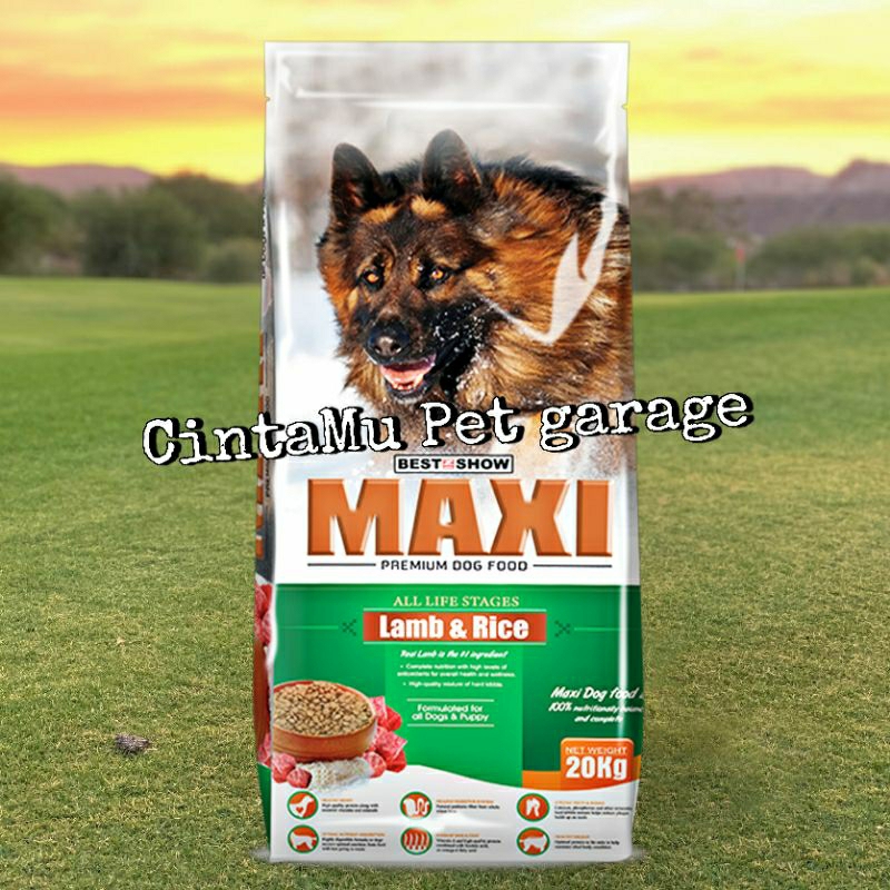 Maxi dog food Lamb&rice 20kg all life stages formulated for all dog ...