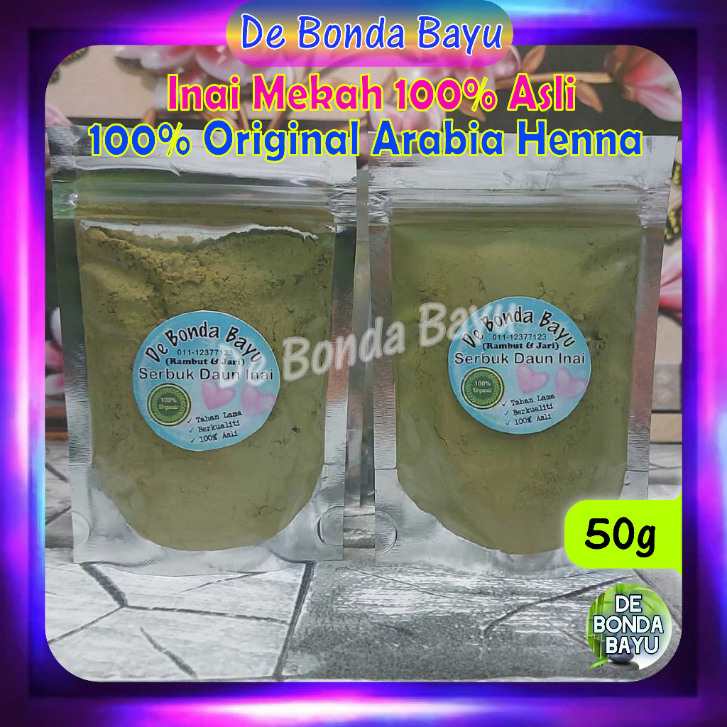 [DBB-HQ][50g] Serbuk Inai Mekah Asli | Inai Import || Original Arabia ...