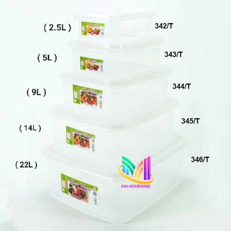 Bestware Plastic Freezer Rectangular Container / Food Container ...