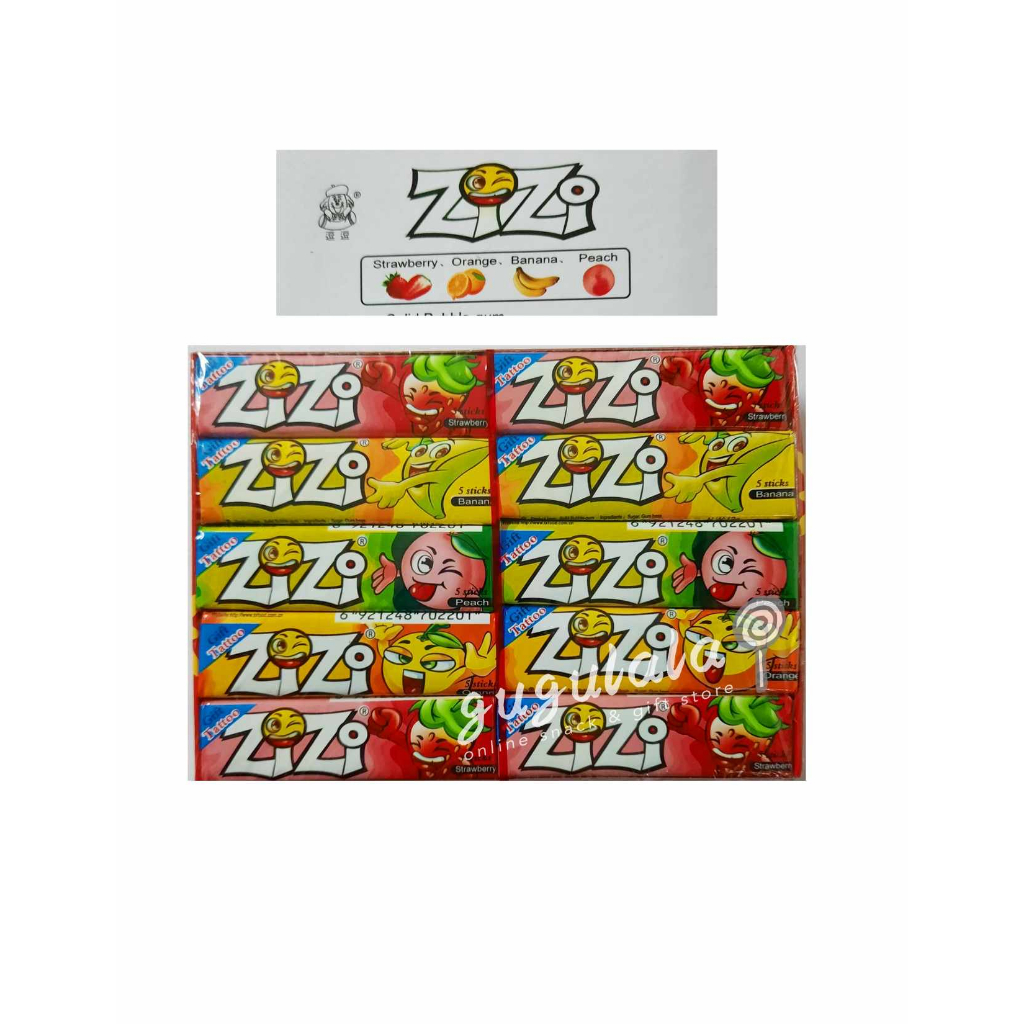 ZIZI Tattoo Bubble Gum 20's x 5 sticks | Shopee Malaysia