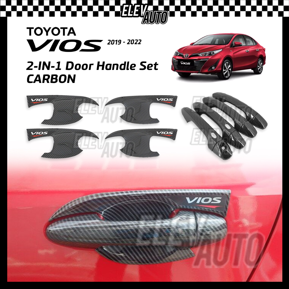 Toyota Vios NCP151 2019 - 2022 Carbon Fiber Door Handle Set Bowl Cover ...