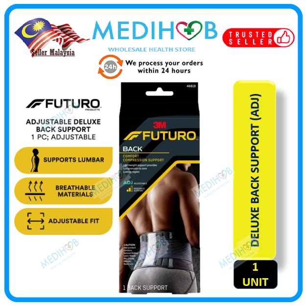 Futuro Deluxe Back Support Adjustable ( 32 - 48 in) 46819 NEW PACKING ...