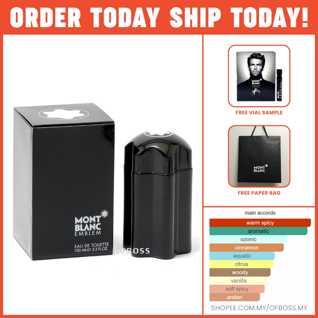 MONTBLANC EMBLEM EAU DE TOILETTE EDT 100ML FOR MEN | Shopee Malaysia