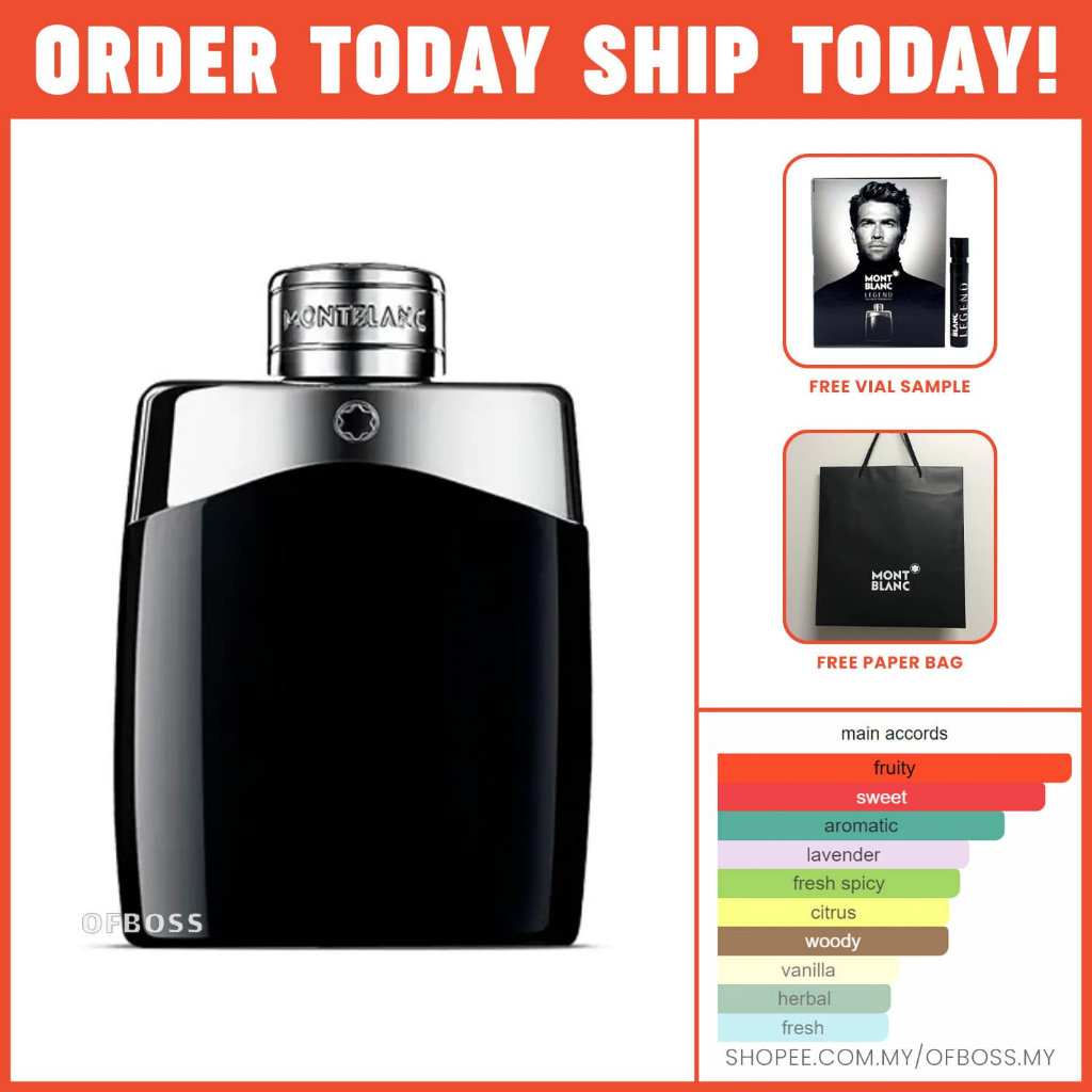MONTBLANC LEGEND EAU DE TOILETTE 100ML EDT FOR MEN TESTER UNIT | Shopee ...