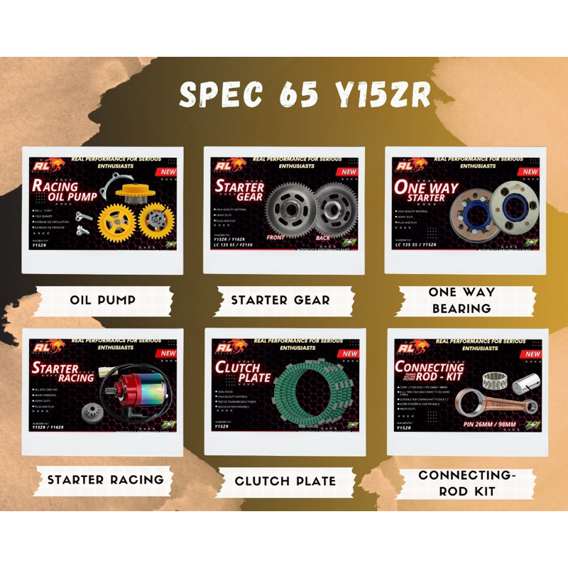 COMBO PACKAGE Y15ZR FULL SPEC 65MM ESR X REDLEO (GEARBOX 6 SPEED & EXHAUST OPEN) | Shopee Malaysia