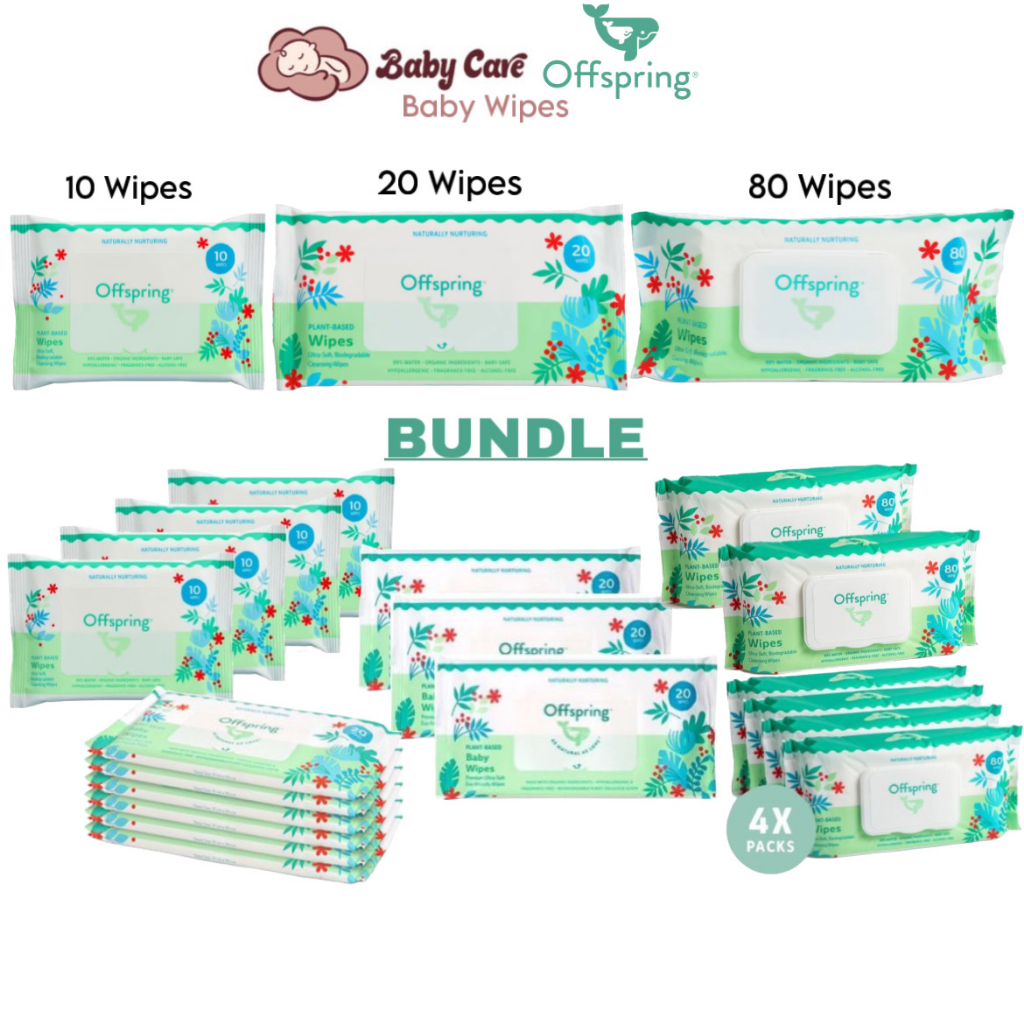 Offspring Premium Organic Baby Wipes (Bundle Pack) | Shopee Malaysia