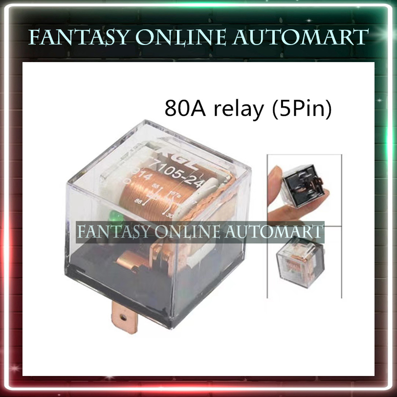 12V 80A 5 PIN Relay with LED (1PC) | Shopee Malaysia